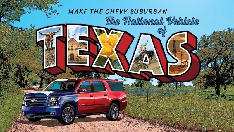 Chevy Petitions Suburban Be "National Vehicle of Texas"