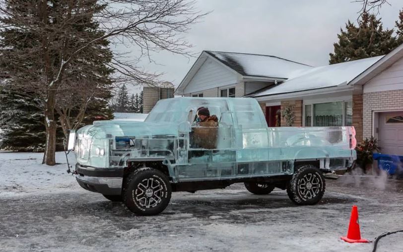 Yes, This Truck Is Made Of Ice And It Drives