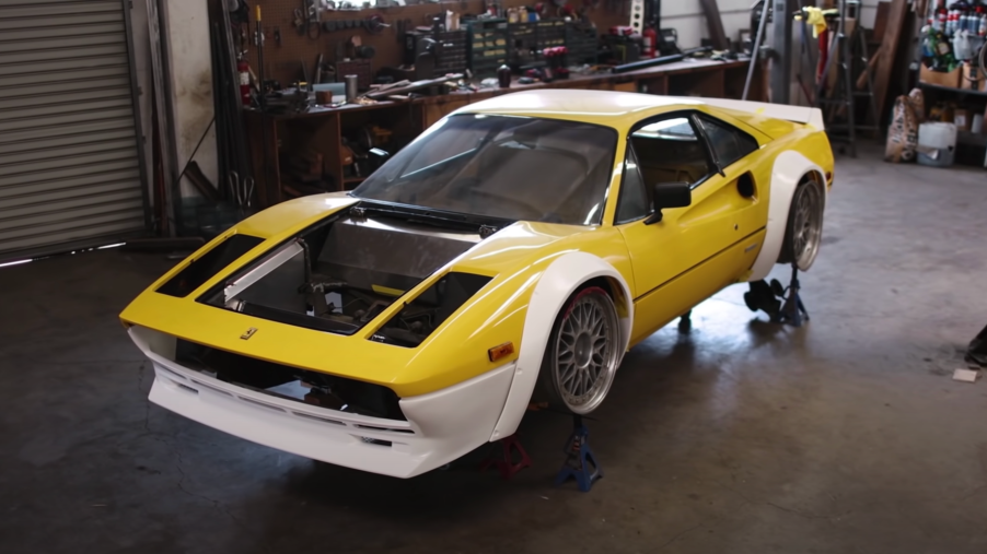 Honda-Swapped Ferrari 308 Time Attack Car Gets Liberty Walk Widebody Kit