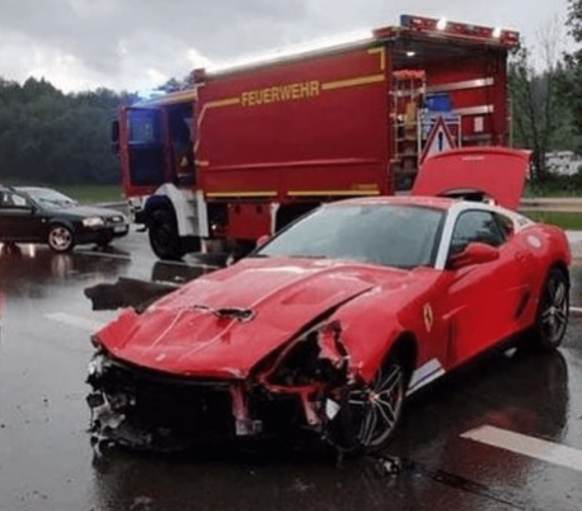 Uber Rare Ferrari 599 60F1 Alonso Gets Totaled by Idiot