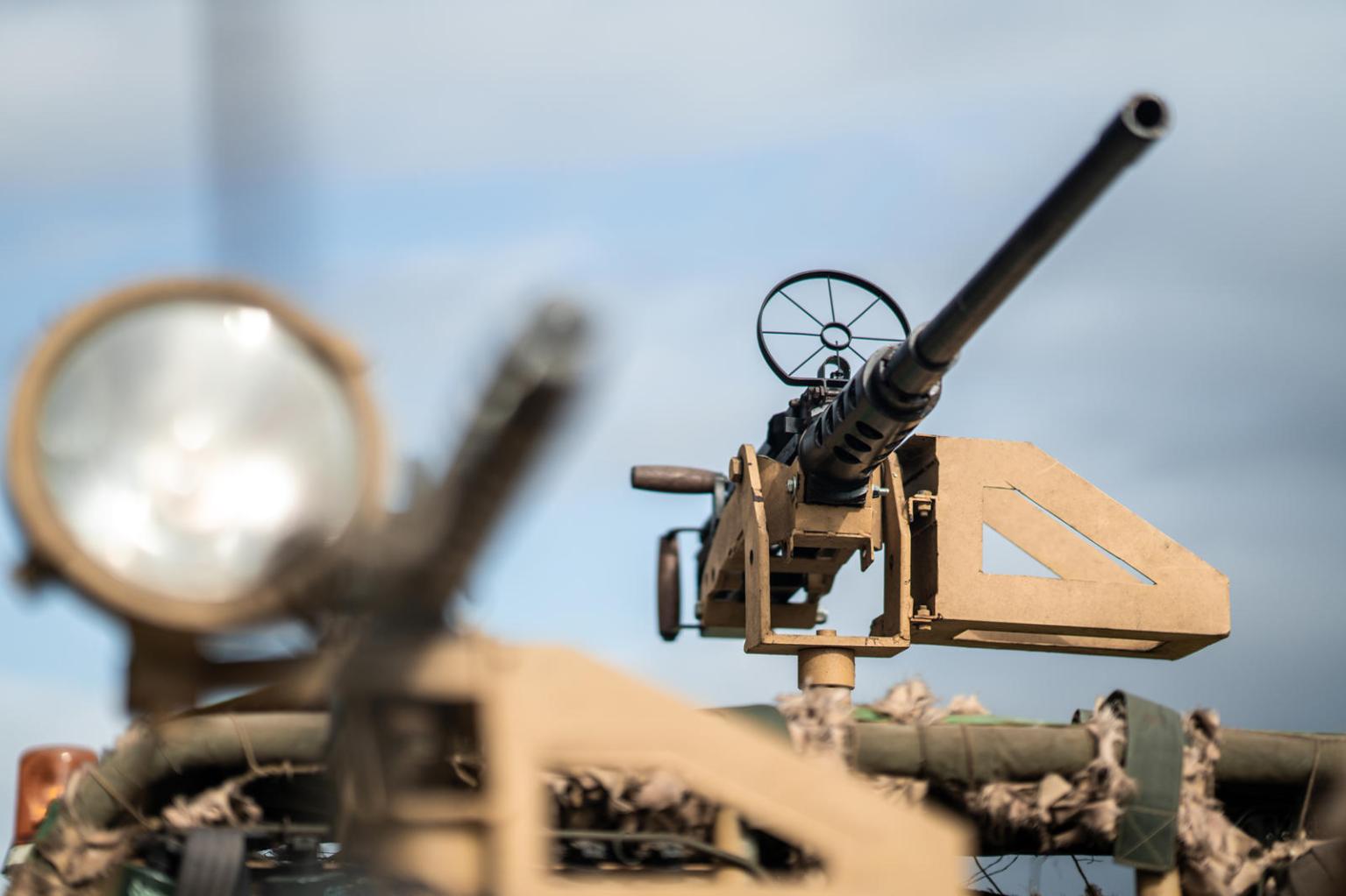 Buy This "Gunship" Land Rover and Scare the Neighbors