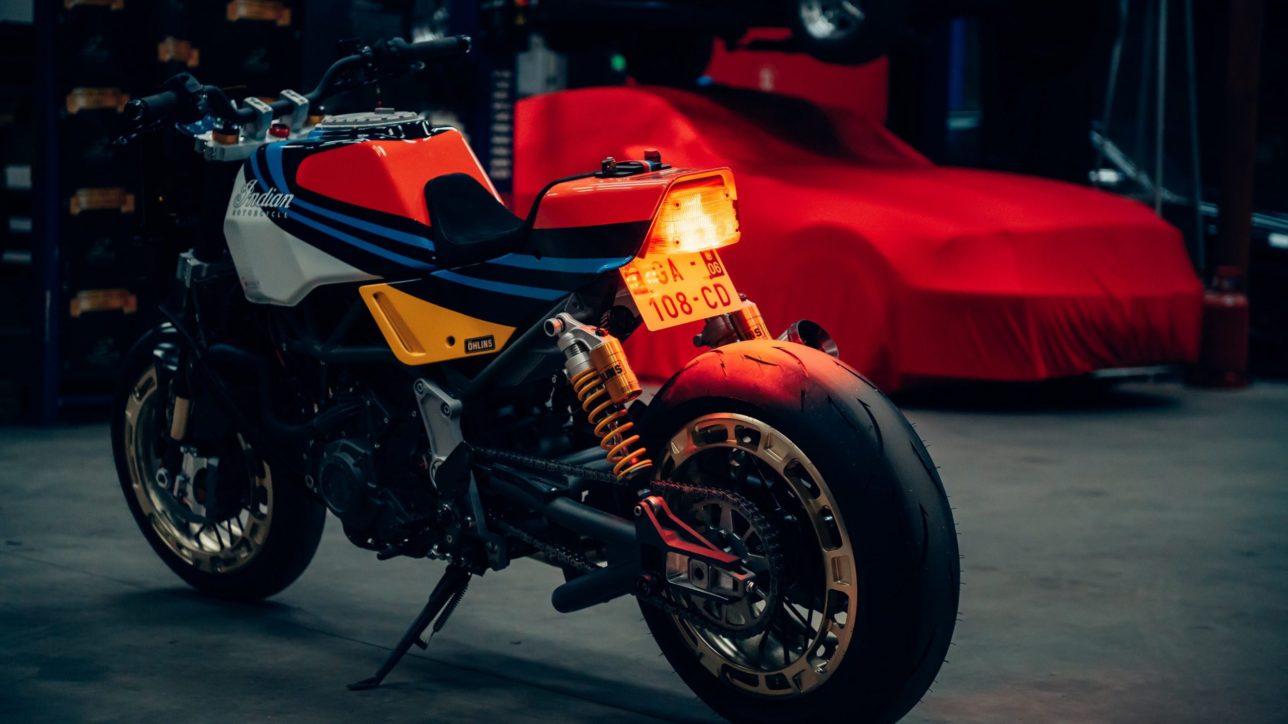 Indian FTR Plays Superbike & AMA Racer in Workhorse Speed Shop's Hands