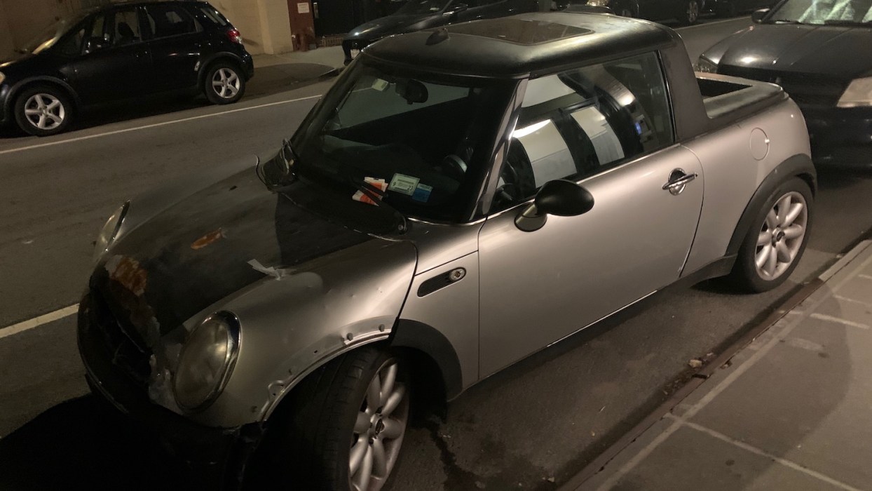 Mini Camino: Someone in NYC Chopped a Mini Cooper Into a Tiny Pickup ...