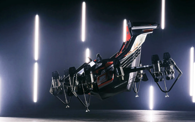 JetRacer Flying Car Flies 150 MPH Using 10 Micro-Turbojets