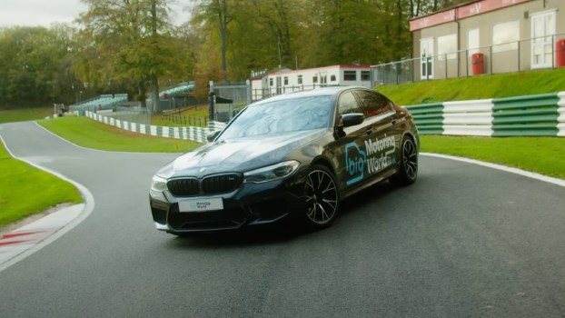 Boss Does Job Interviews in BMW M5 Speeding 110 MPH on Racetrack