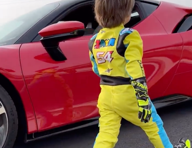 A 3-Year-Old Tracked a 986-hp Ferrari SF90 Alone