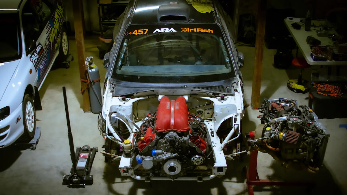 Ferrari V8 in a Subaru WRX STI: Rally Car Dream Come True
