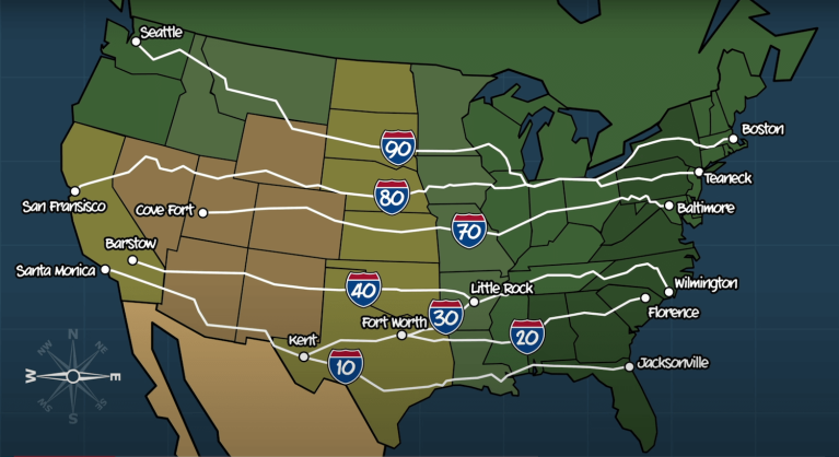 This Simple Map of the Interstate Highway System Is Blowing People’s Minds