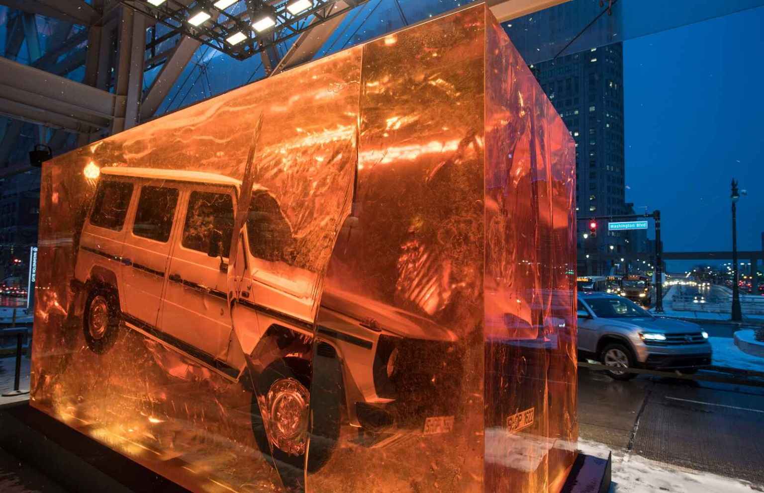 How Mercedes Sealed a 1979 G-Wagon in a 52-Ton Amber Cube
