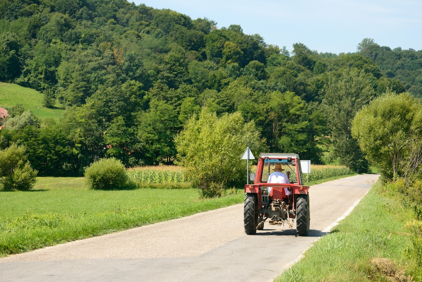 Is it illegal to drive a tractor on the road?