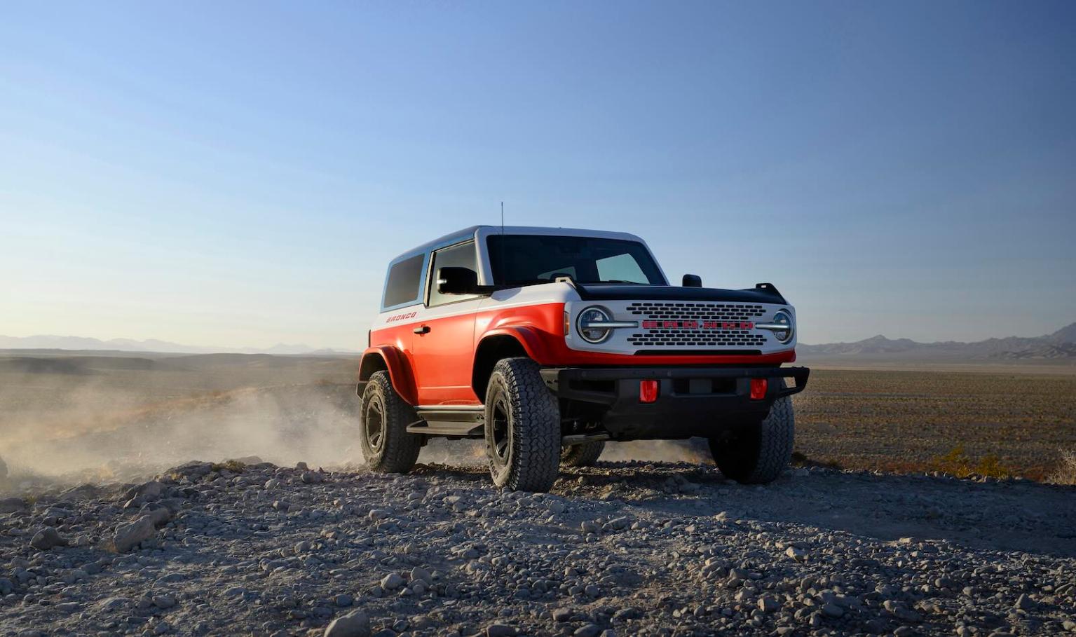 A two-door V6 Ford Bronco will cost you Corvette money
