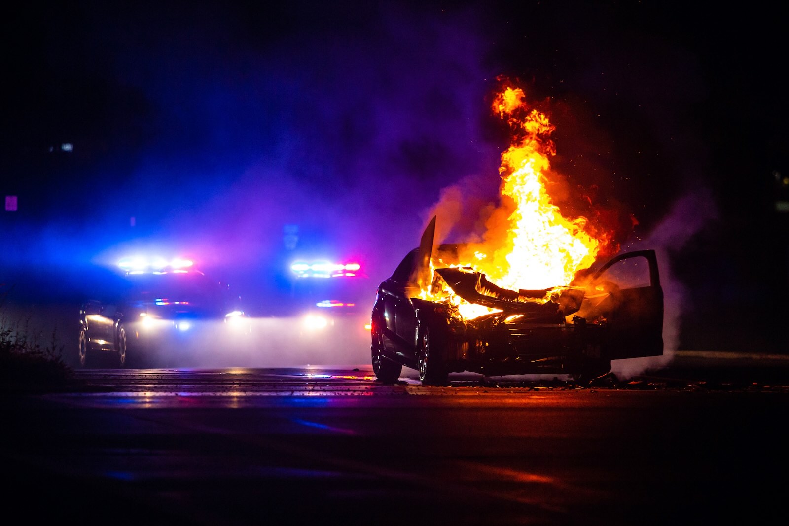 Drunk Florida Man Caught Driving Burning Car Down the Road