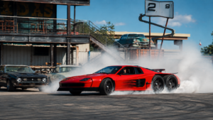 Watch Gas Monkey Garage's $1.5M Six-Wheeled Ferrari F6 Shred All Four ...