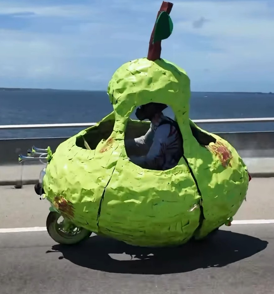 A Giant Rolling Pear Is Crossing America Because Fuel Prices Got Too ...