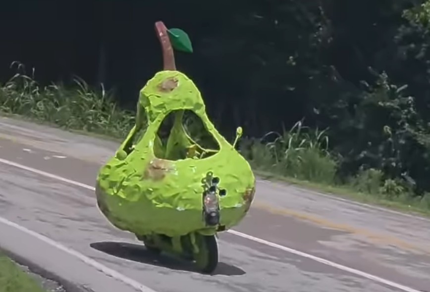 A Giant Rolling Pear Is Crossing America Because Fuel Prices Got Too ...