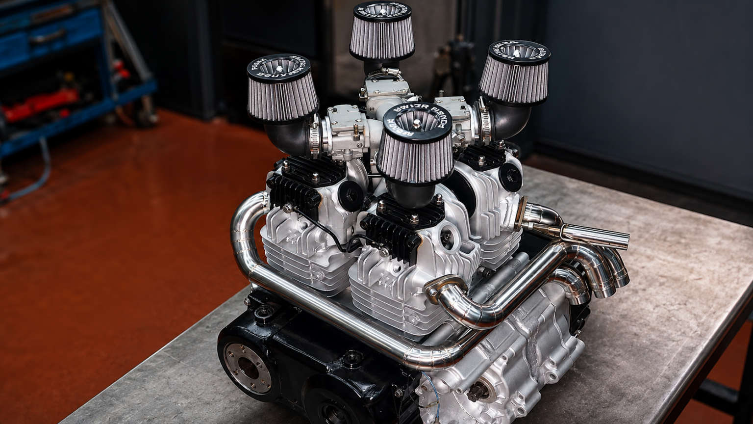 YouTuber Builds a Running Square-Four Motorcycle Engine Out of Scrap ...